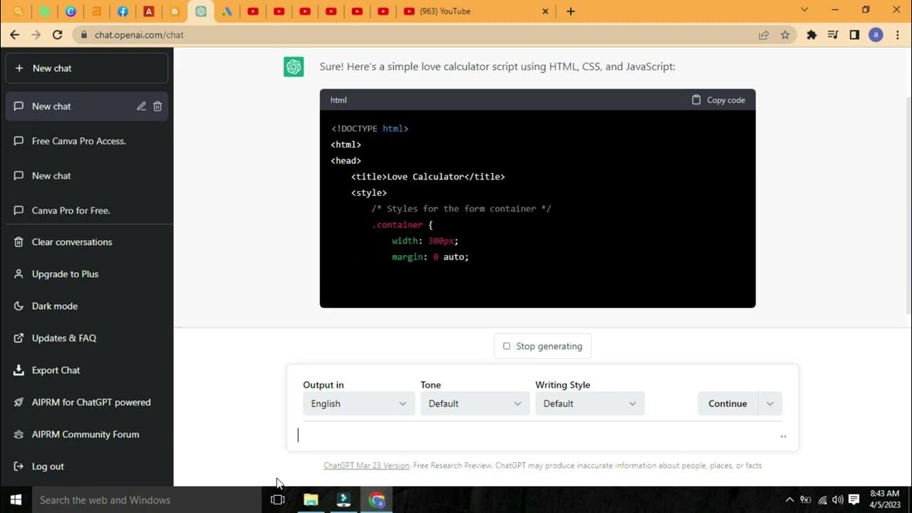Building A Love Calculator Tool Website With Html Css And Javascript Using Chatgpt Youtube
