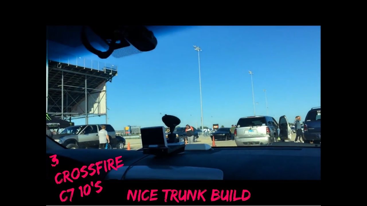 3 Crossfire c7 10s DD Audio m2b amp. Nice Trunk Build - YouTube