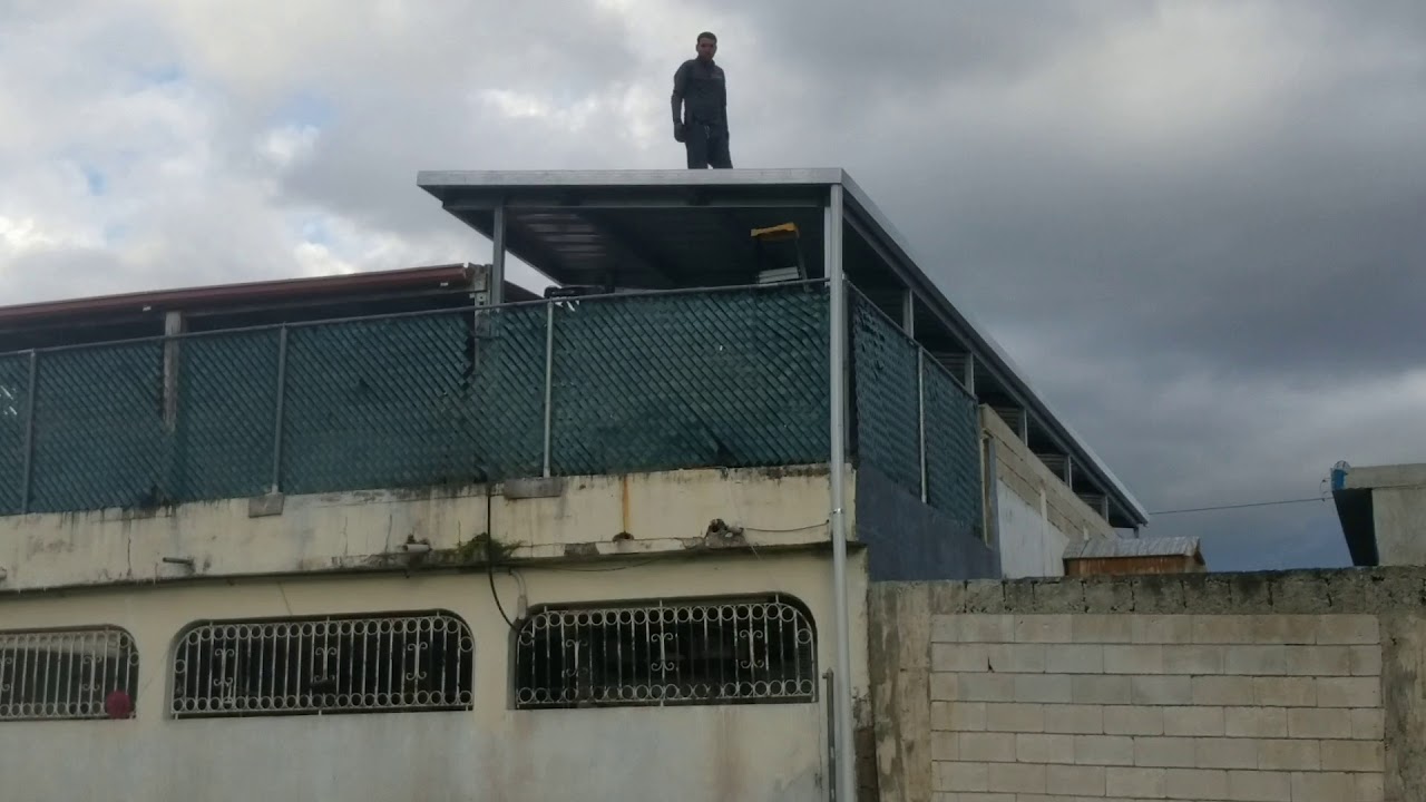 Techo galvalume g24 plancha pintada con vigas calidad - YouTube