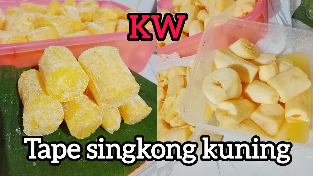 MEMBUAT TAPE SINGKONG MUDAH ANTI GAGAL || SINGKONG PUTIH JADI TAPE ...