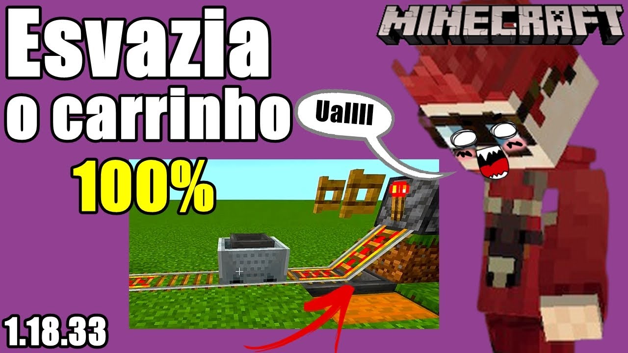 Sistema de coleta com Carrinho com funil - Minecraft Bedrock - YouTube