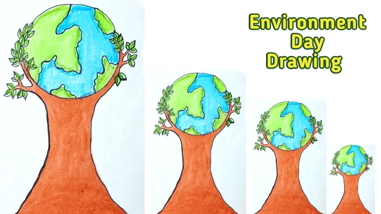 Easy Environment Day Drawing // Environment Day Poster Drawing ...