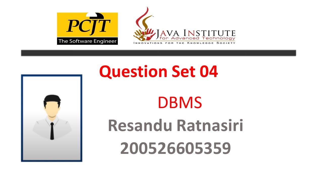 Database Management System Question Set 4 Youtube