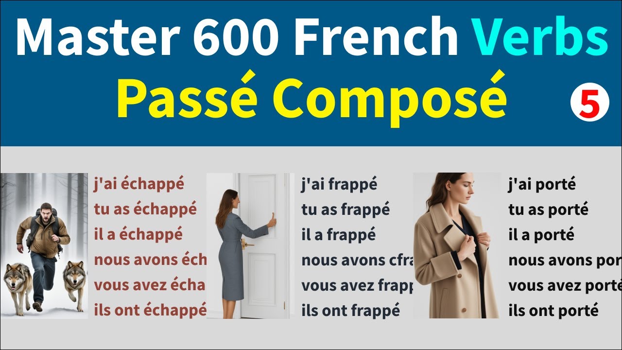 French Passé Composé conjugations & Sentence Examples & pictures ...
