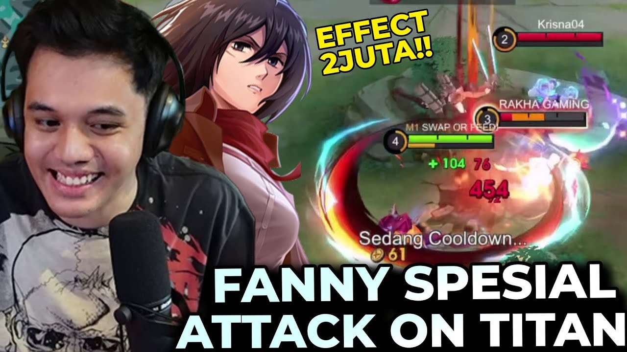 2 JUTA BUAT SKIN FANNY ATTACK ON TITAN?? GASS LA GILA EFFECT SENGERI ...