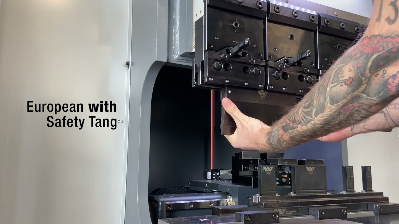 Mitsubishi Press Brake - One-Touch Punch Holders - YouTube