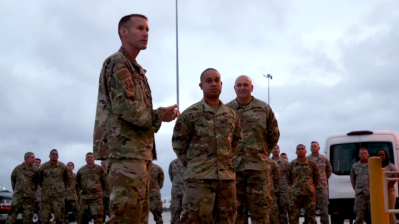 6AMW Commander visits 6 AMXS to Step Promote - YouTube