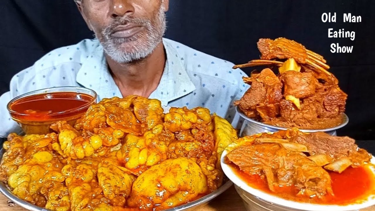 EATING Mutton fat curry & Mutton curry || mutton fat curry Eating Show ...