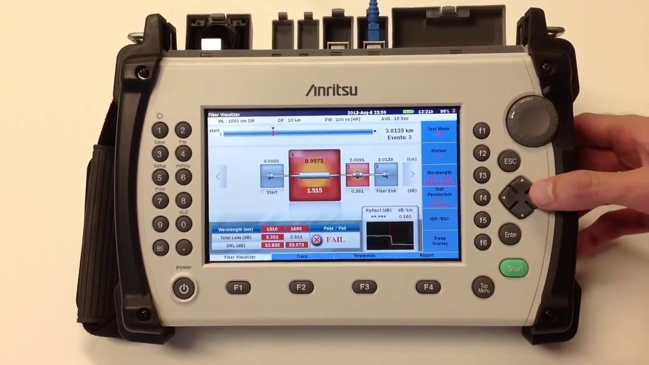 Anritsu MT9083 OTDR Demonstration - Accurate and Easy Fiber Testing ...