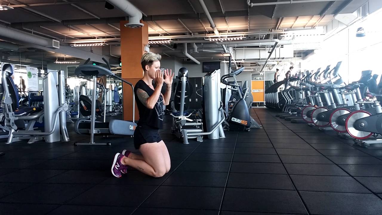 Explosive kneeling squat jump! - YouTube