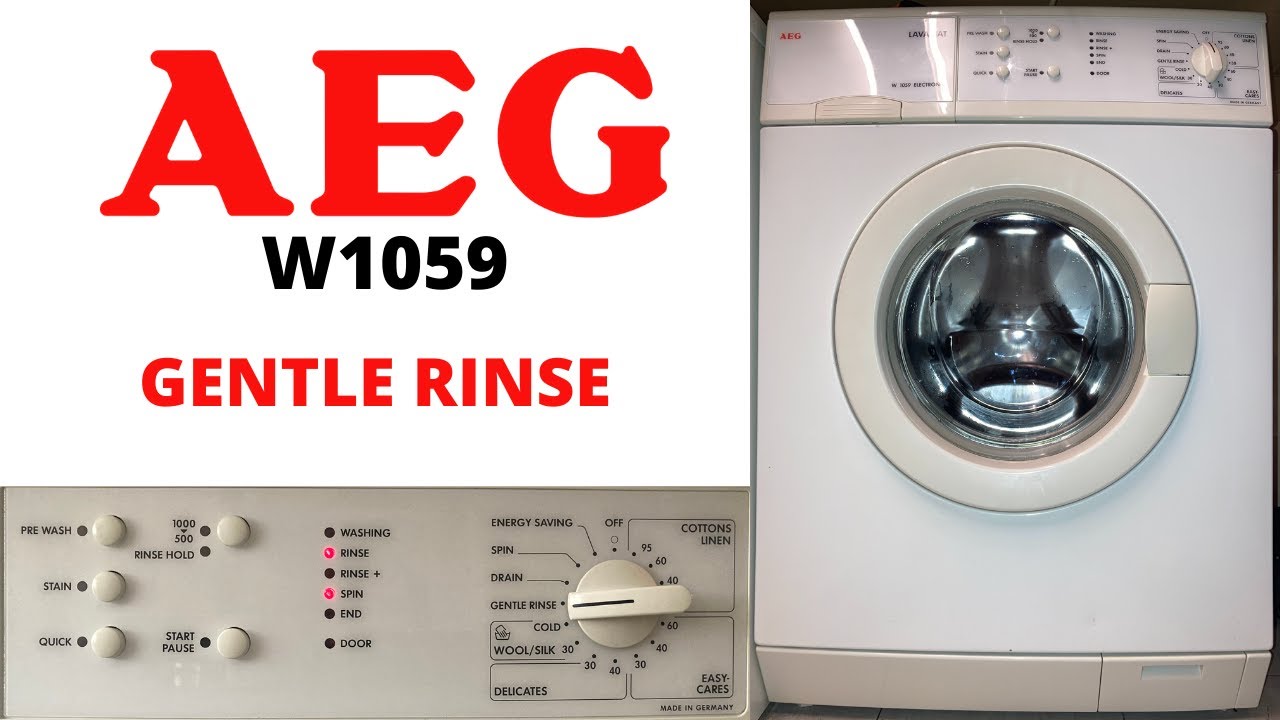 AEG Lavamat W1059 Electronic Washing Machine - Gentle Rinse - YouTube