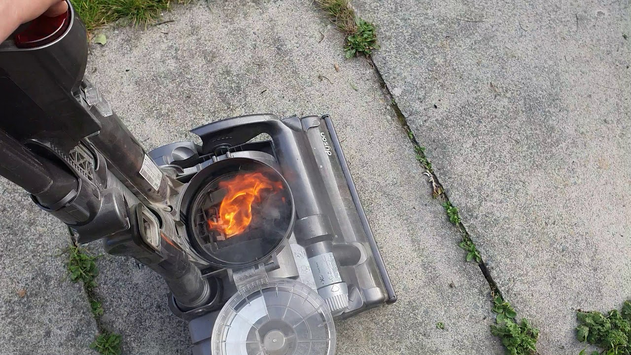 Dangerous Dyson Hoover Sets on Fire! - YouTube