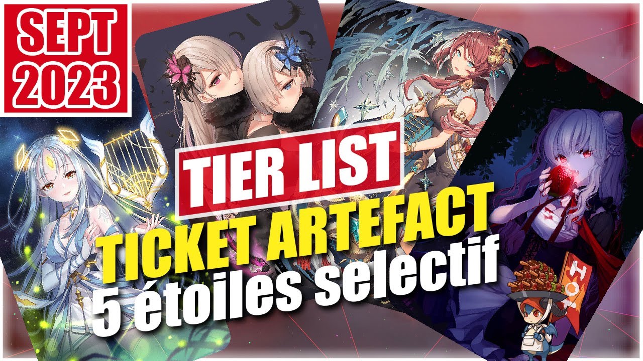 Tier list Ticket d'artefact 5★ sélectif - Epic Seven Septembre 2023 ...