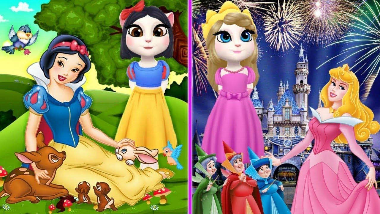📹 How To Become a Princess Disney Snow White and Aurora || My Talking ...