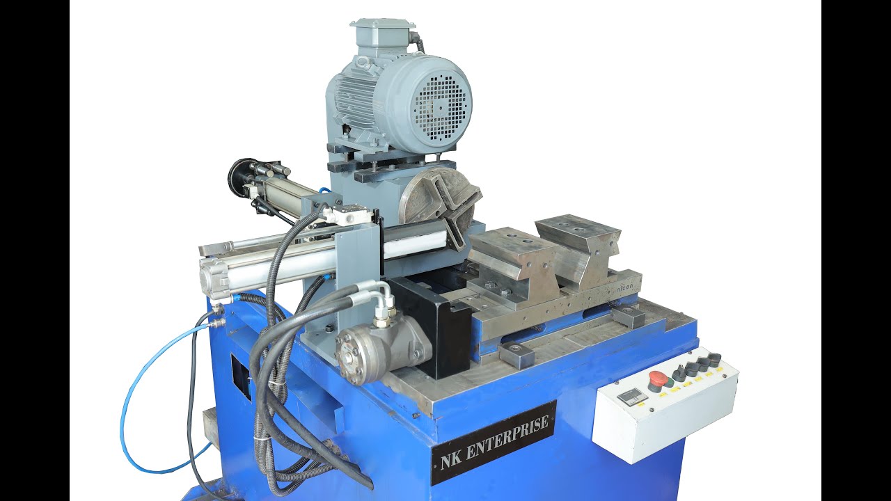 Pipe boring Machine for conveyor Roller, 153mm diameter - YouTube