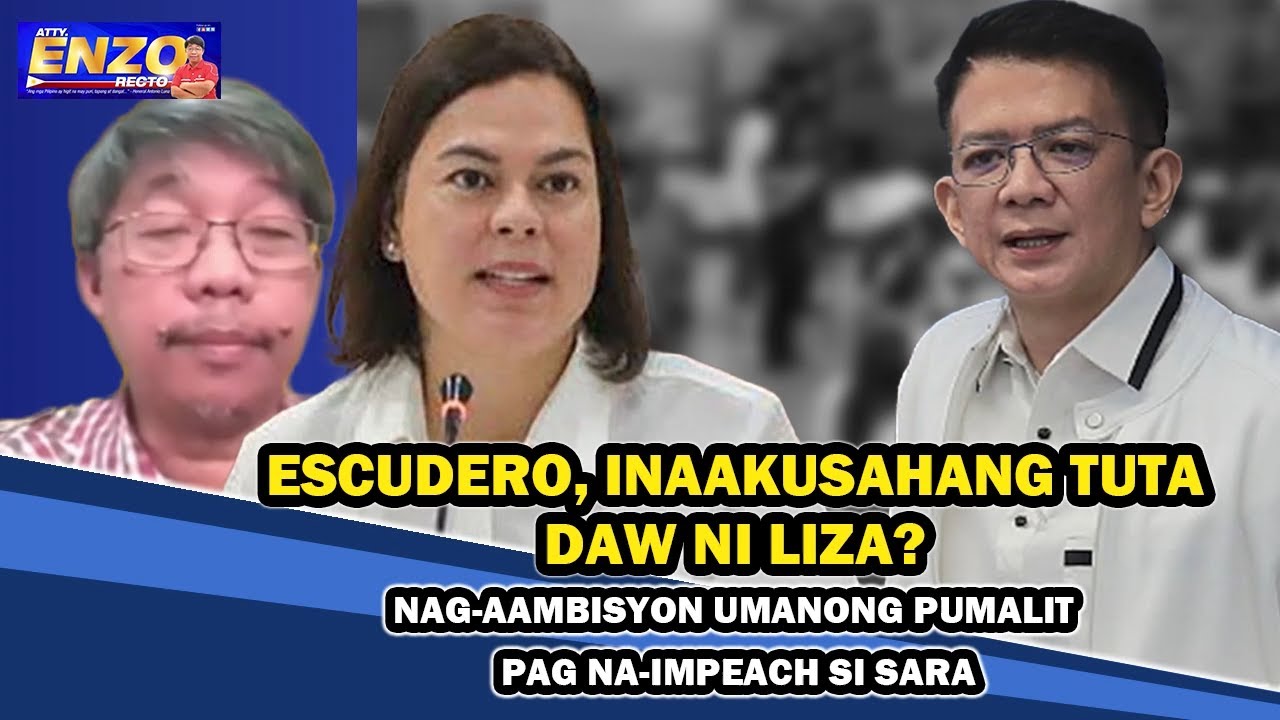 INAAKUSAHAN NI SARA SI SEN ESCUDERO NA TUTA NI FL LIZA? - YouTube