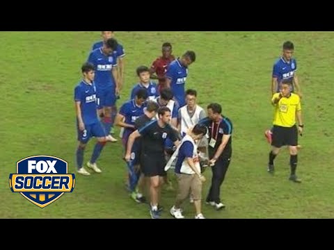 Demba Ba suffers horrific leg injury in Shanghai Derby (WARNING: graphic video content)