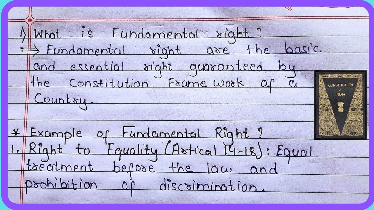 What Is Fundamental Right||Example Of Fundamental Right in Easy Word ...