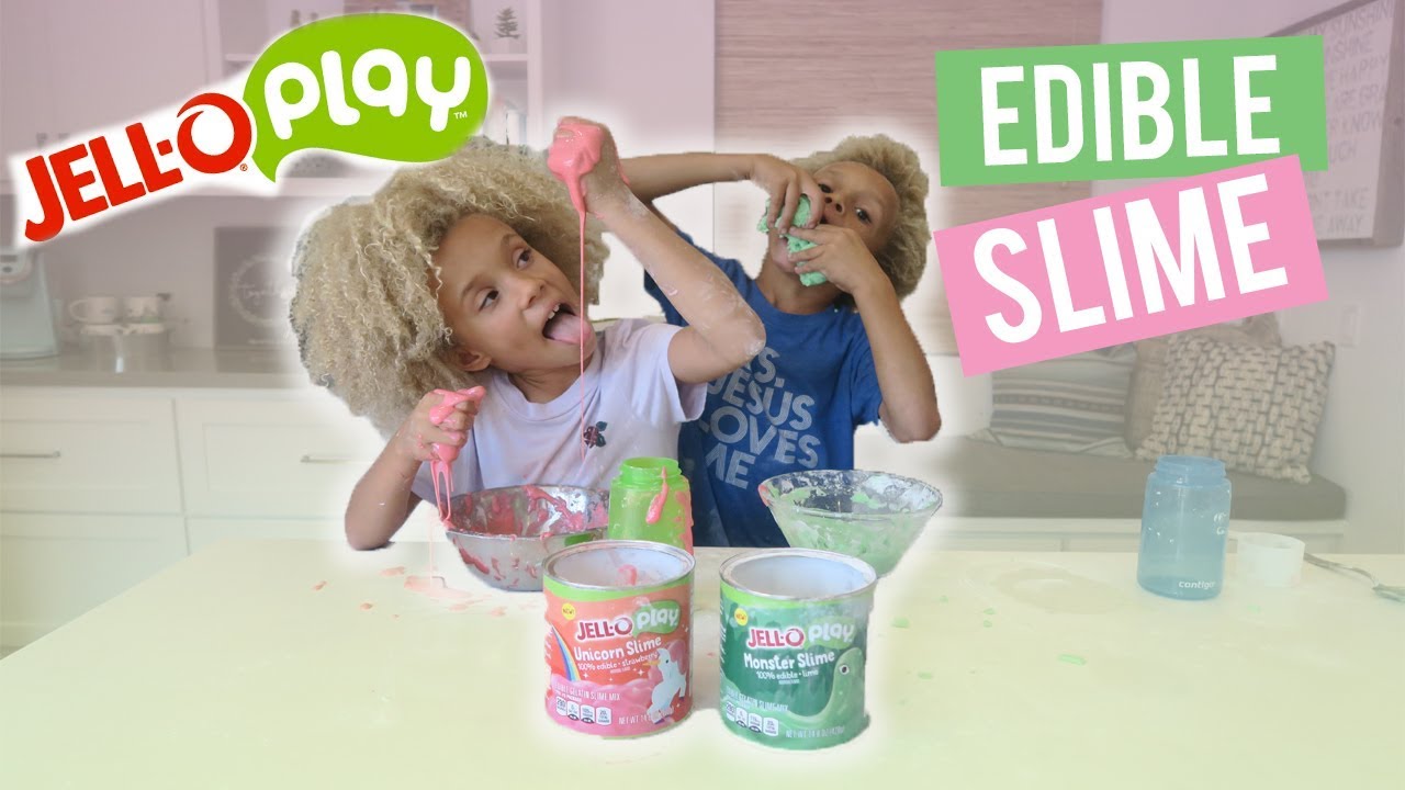 Edible Slime - Jello Play - YouTube