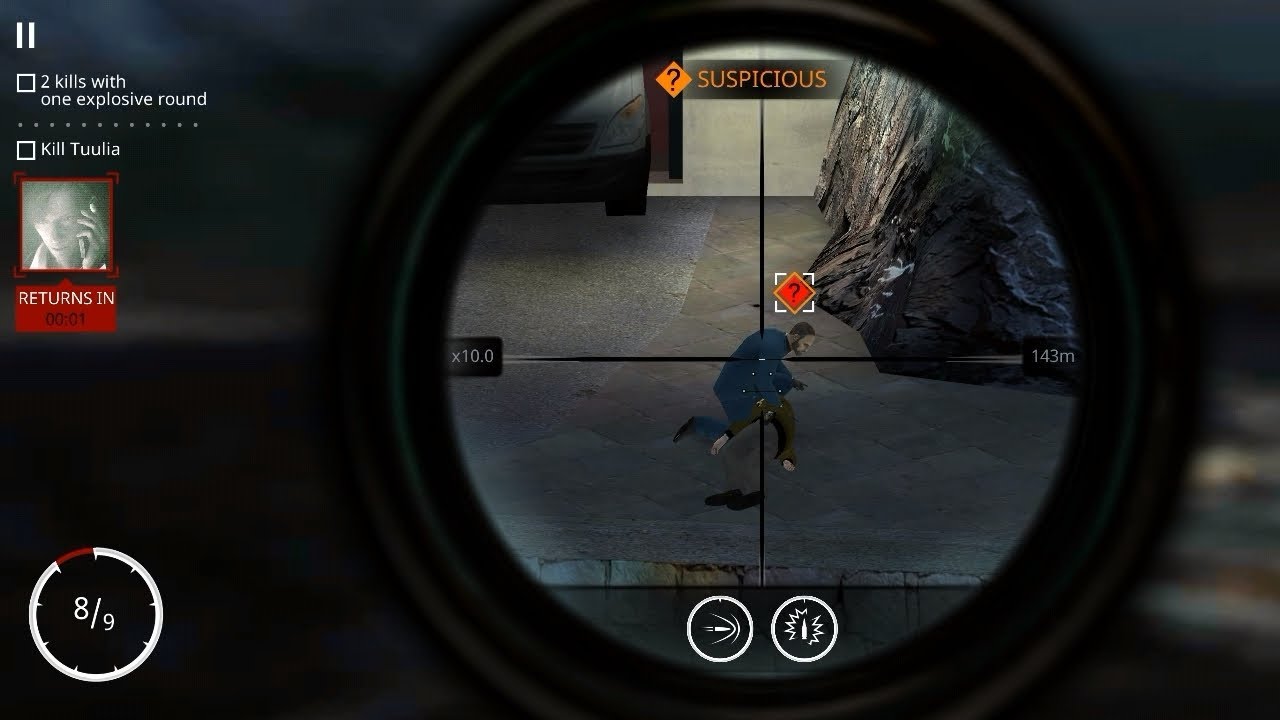 2 Kills with one explosive round | Hitman sniper chapter-2 mission-15 # ...