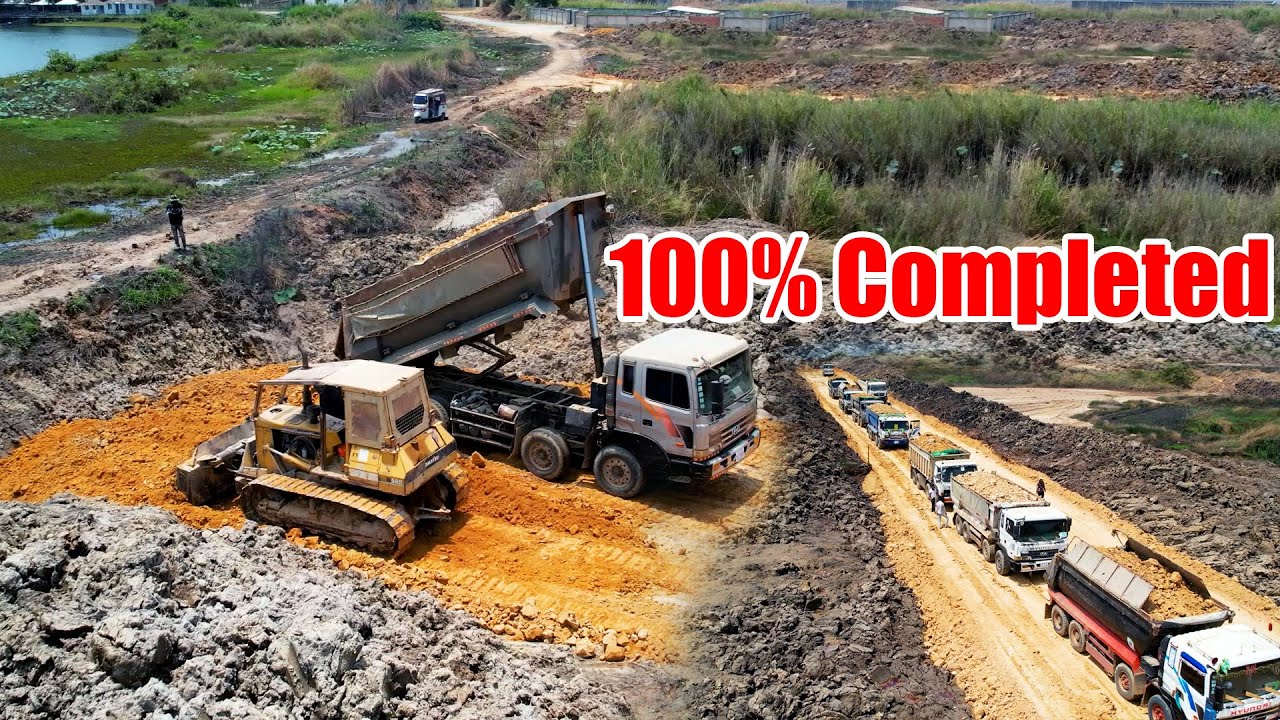 Successfully 100% Project Road Building, Extreme Komatsu Dozer ...