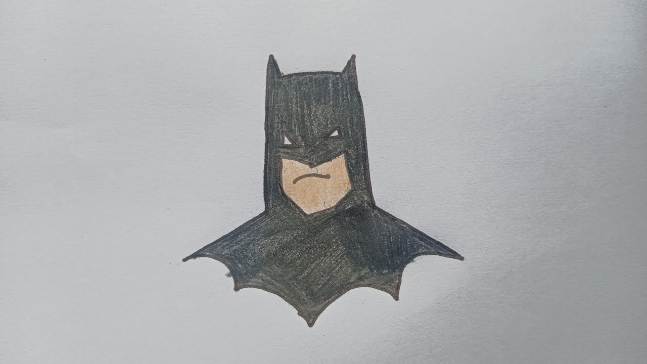 HOW To Draw cute Batman Drawing//Gautam Batman logo Drawing ...