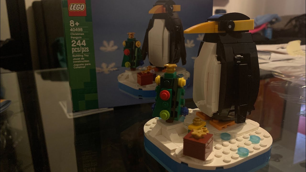 LEGO 40498 Christmas Penguin Unboxing, Build Time-Lapse, Review ...