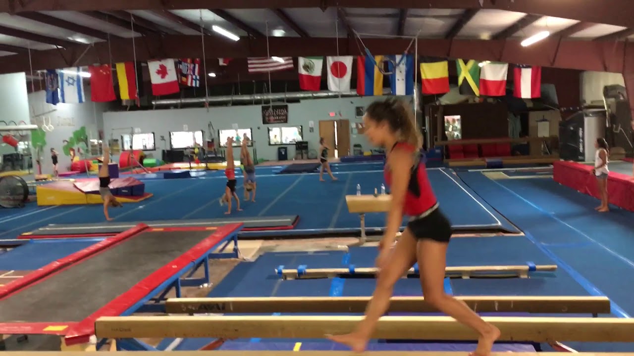 Front fall off the beam ( making progress ) - YouTube