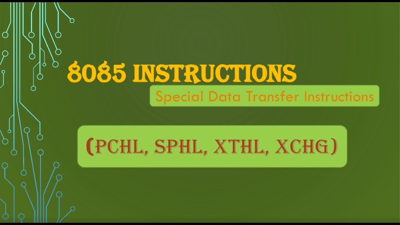8085 Instructions | PCHL, SPHL, XTHL and XCHG| Microprocessor for GATE ...