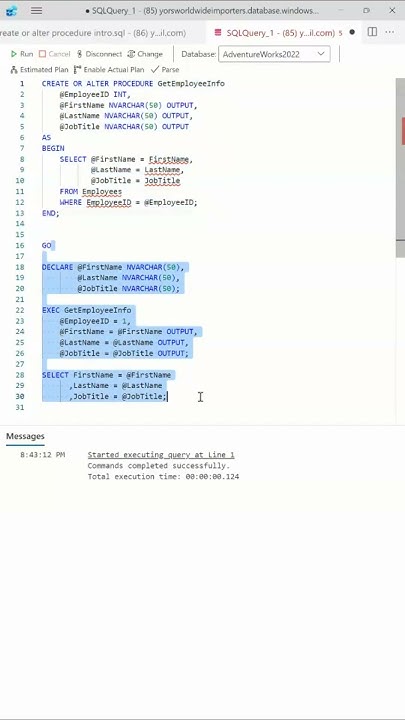 Output Parameters In Stored Procedures Explained Youtube