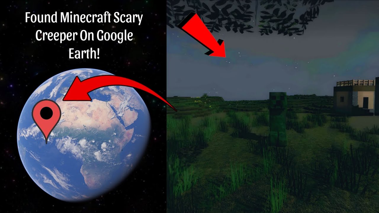 Found Minecraft Scary Creeper On Google Earth! 😰 - YouTube
