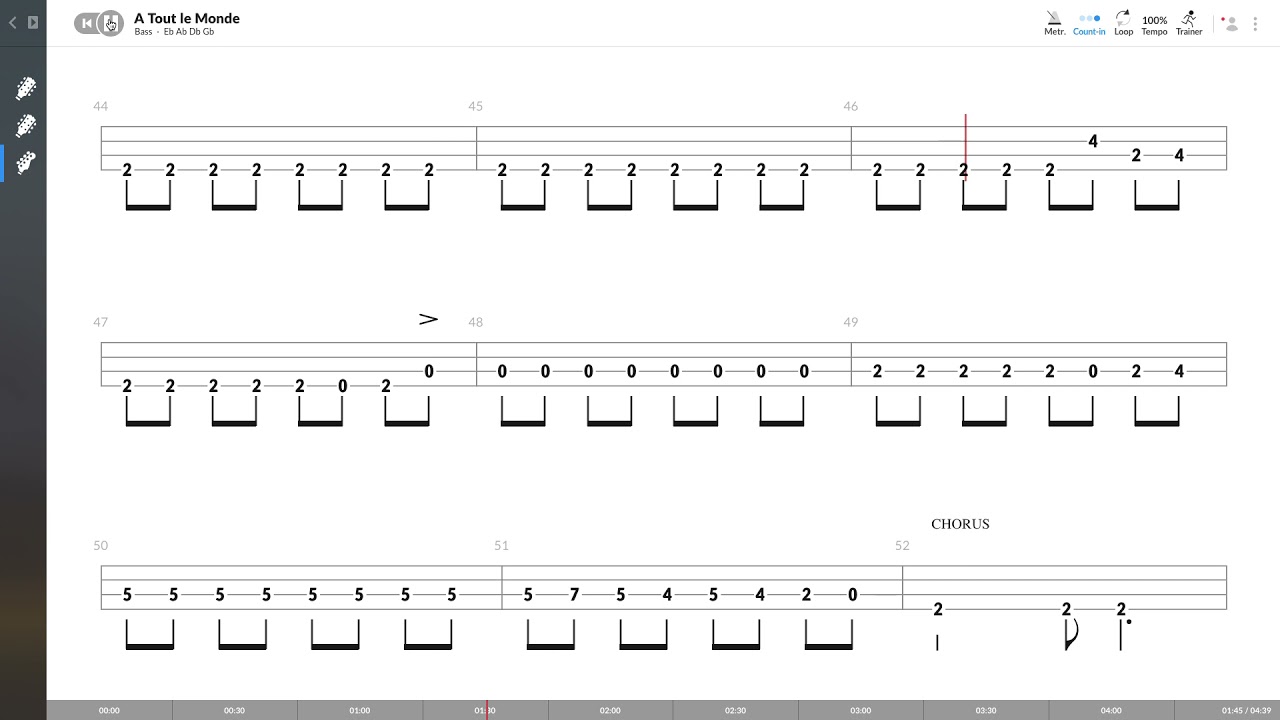 Megadeth - A Tout Le Monde (BASS TAB PLAY ALONG) - YouTube