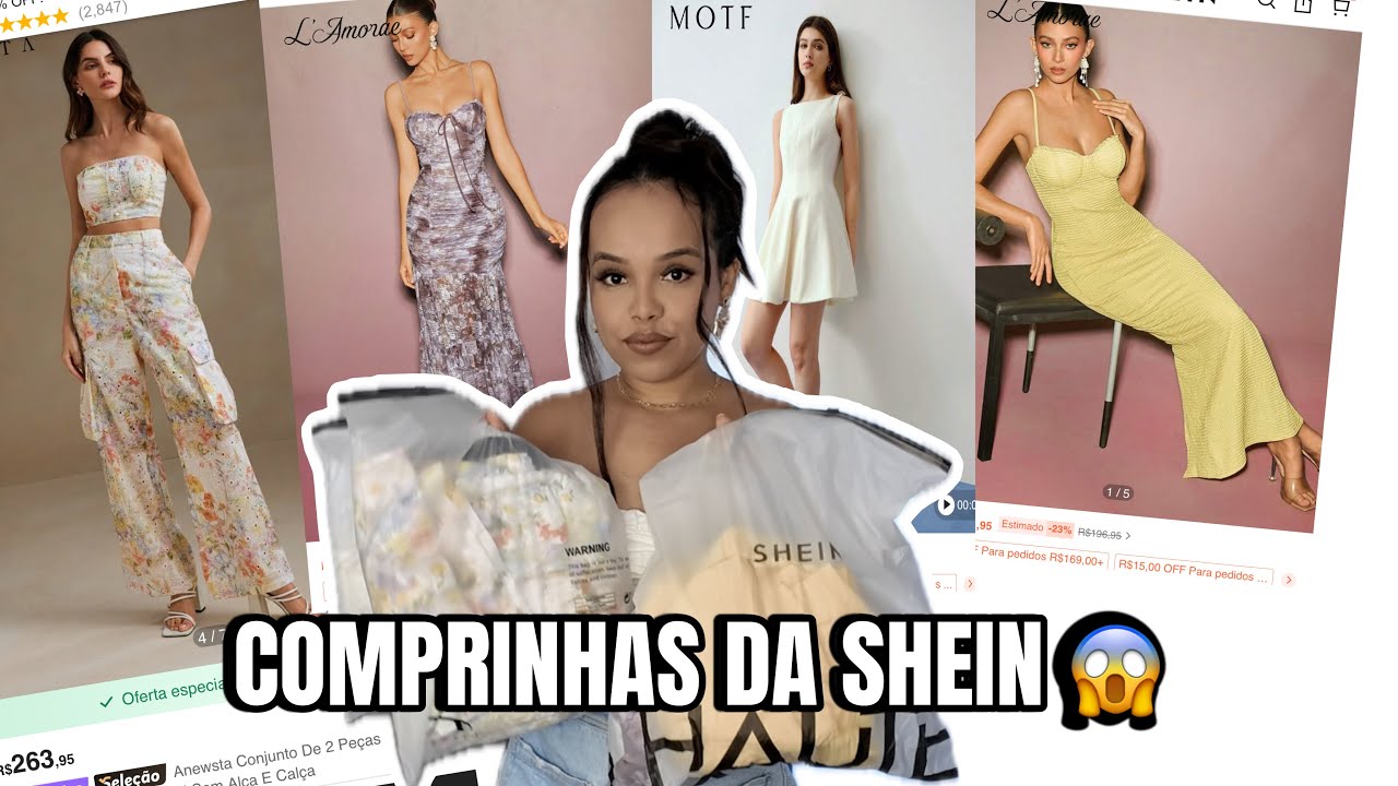 COMPRINHAS DA SHIEN OS VESTIDOS MAIS CHIQUE DA SHIEN #shein - YouTube