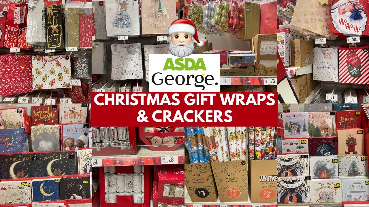 ASDA GEORGE CHRISTMAS GIFT WRAPS & CRACKERS WITH PRICE NOV 2022 | ASDA ...