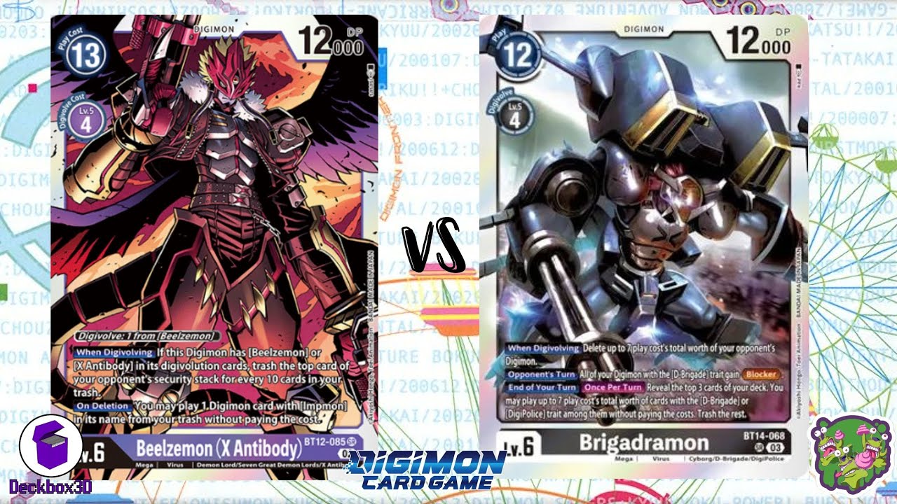 DIGIMON TCG: Beelzemon X (Purple) vs D-Brigade (Black) - YouTube