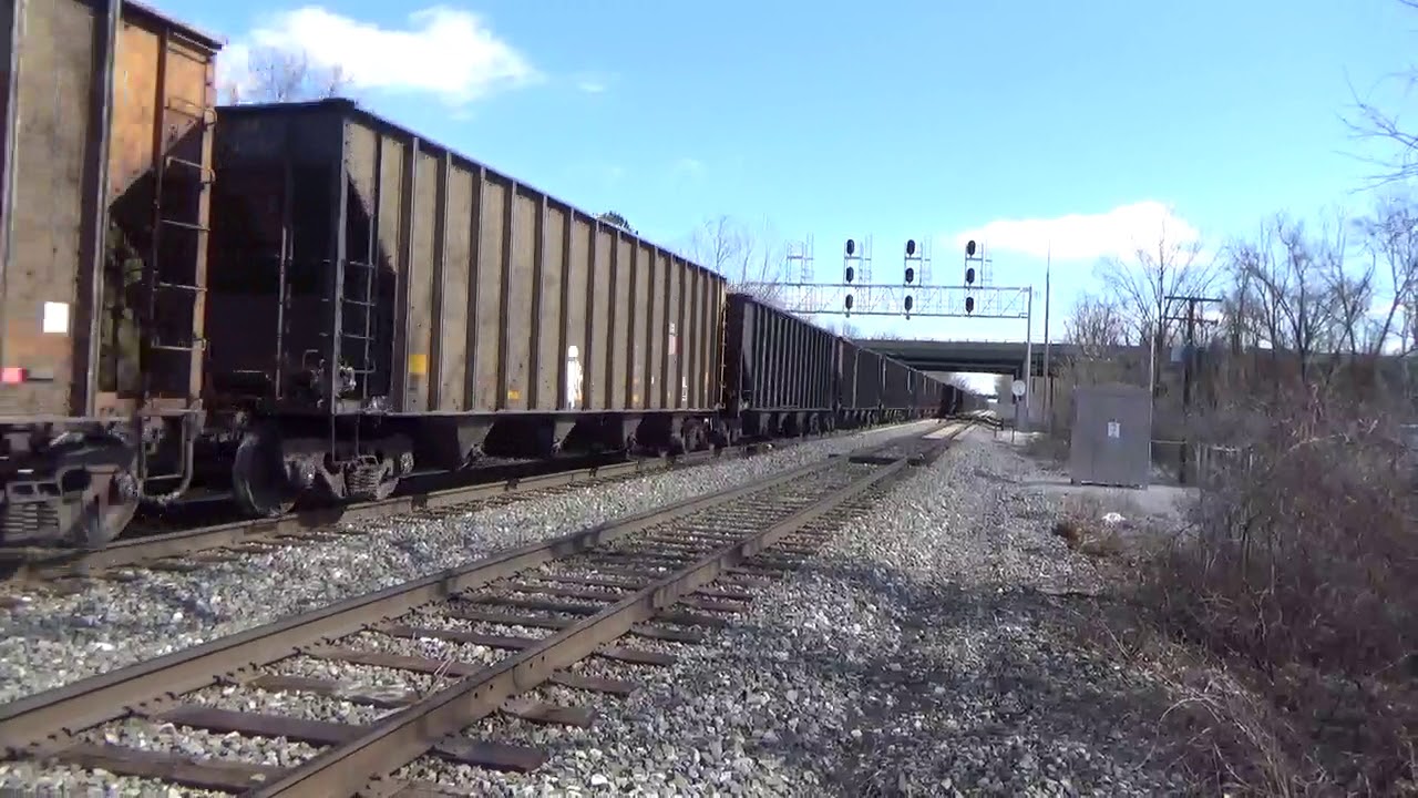 #6224 CSX E672-15 Empty Coal train with 3 UP's - YouTube