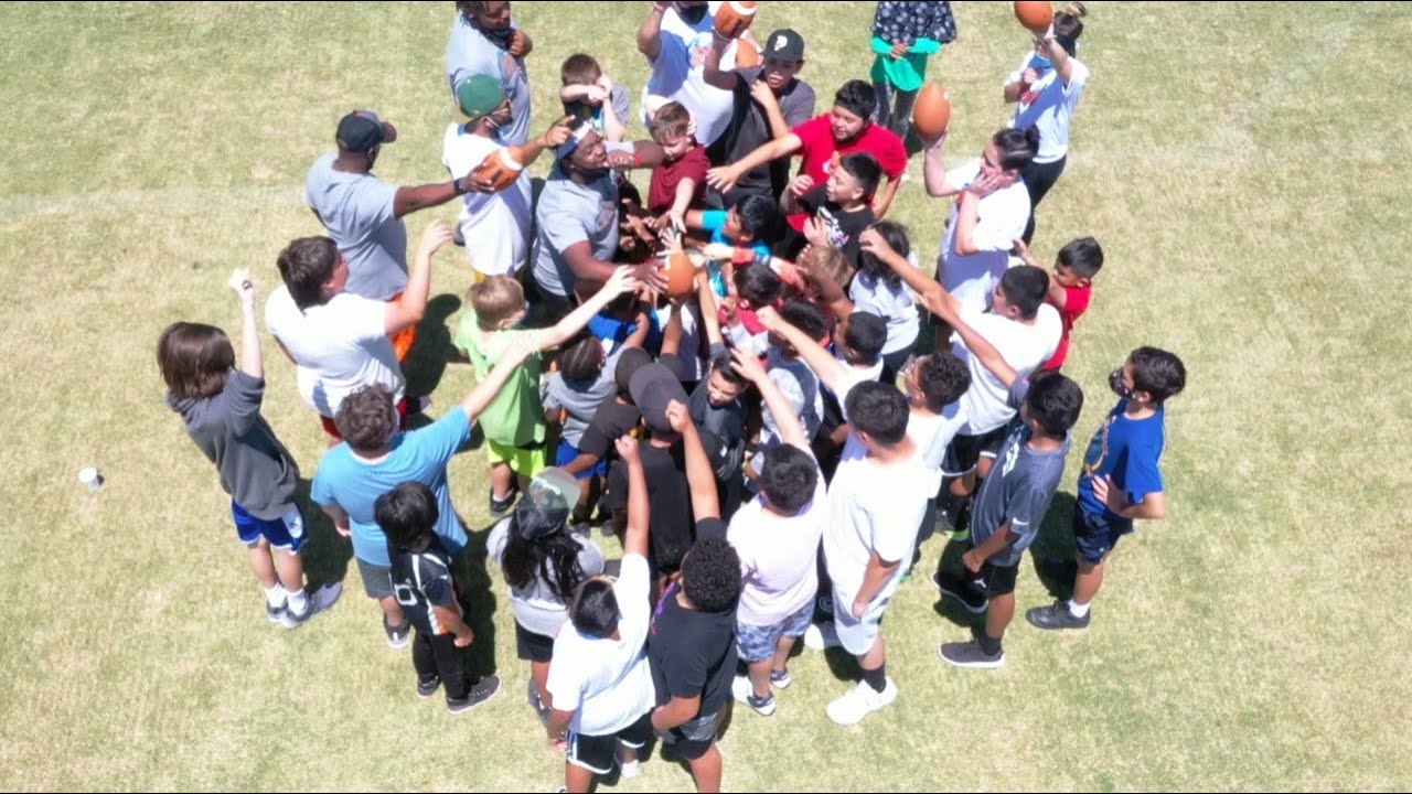 The Riptide's first football Bootcamp in Lathrop, Ca. - YouTube