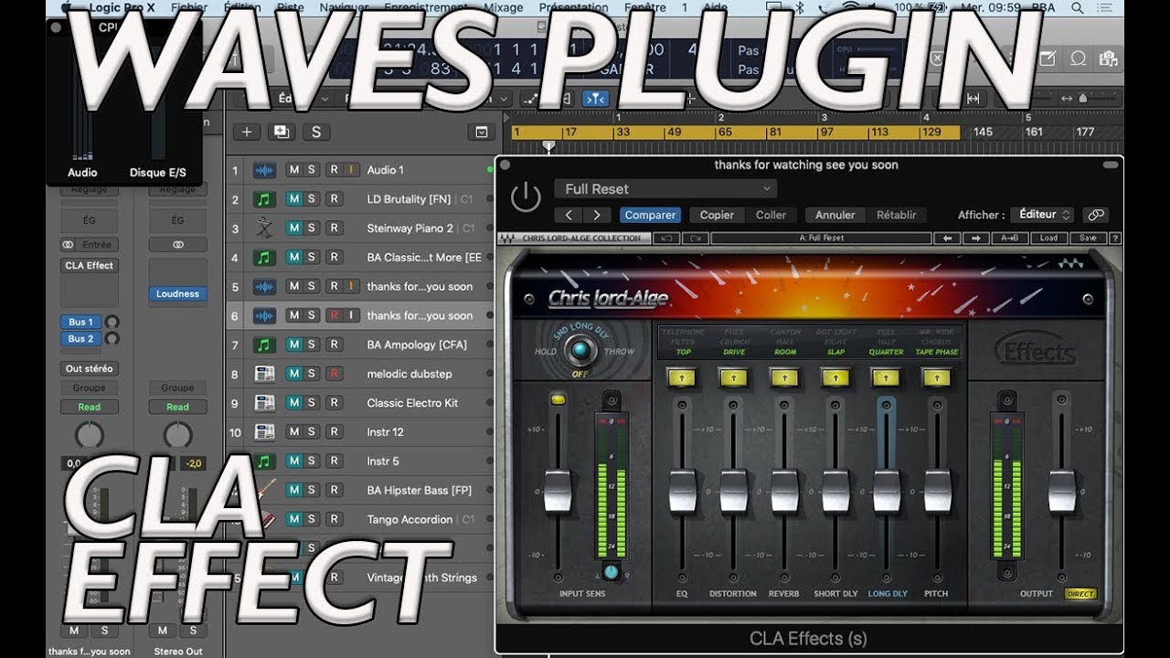 WAVES CLA EFFECT plugin test and review - YouTube