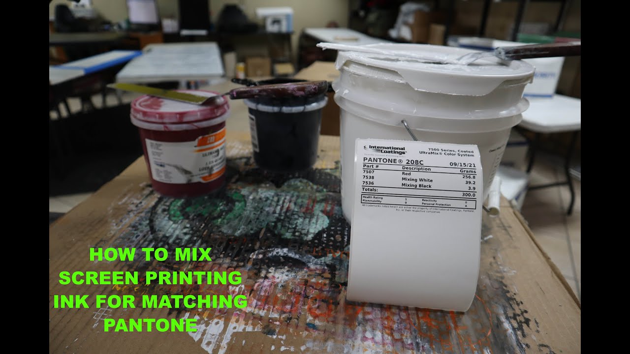 How To Mix Screen Printing Ink For Patone Match - YouTube