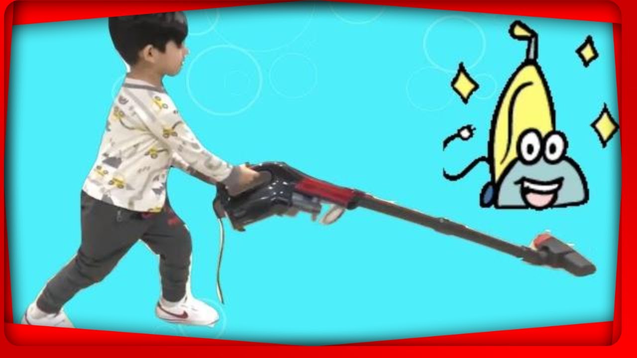 Unboxing and cleaning with Geemo Vacuum| Toddler helps parents to clean ...
