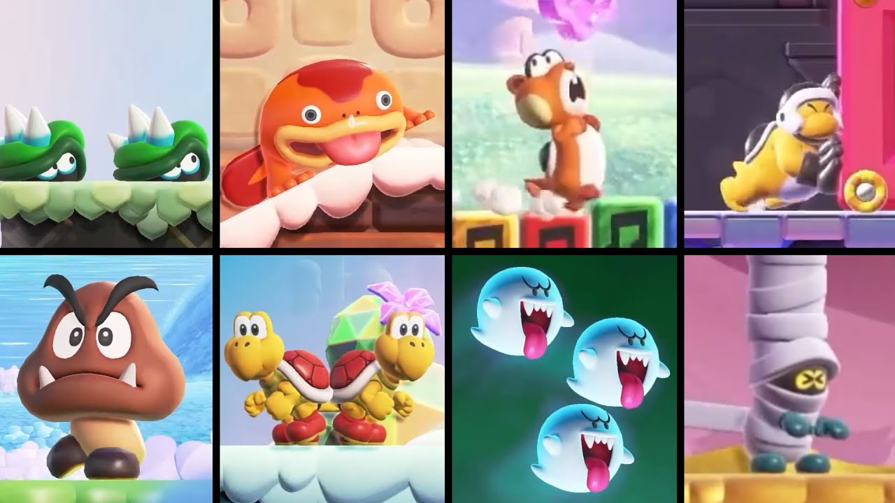 Super Mario Bros. Wonder Enemy and New Enemy Characters - YouTube