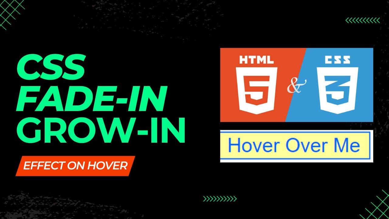 CSS Fade-in & Grow-in Effect on Hover - YouTube