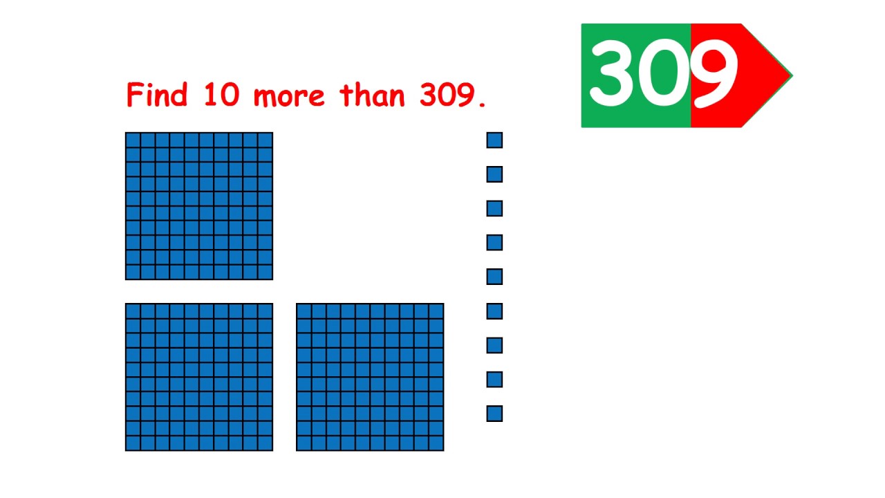 Find 10 more than a three-digit number - YouTube