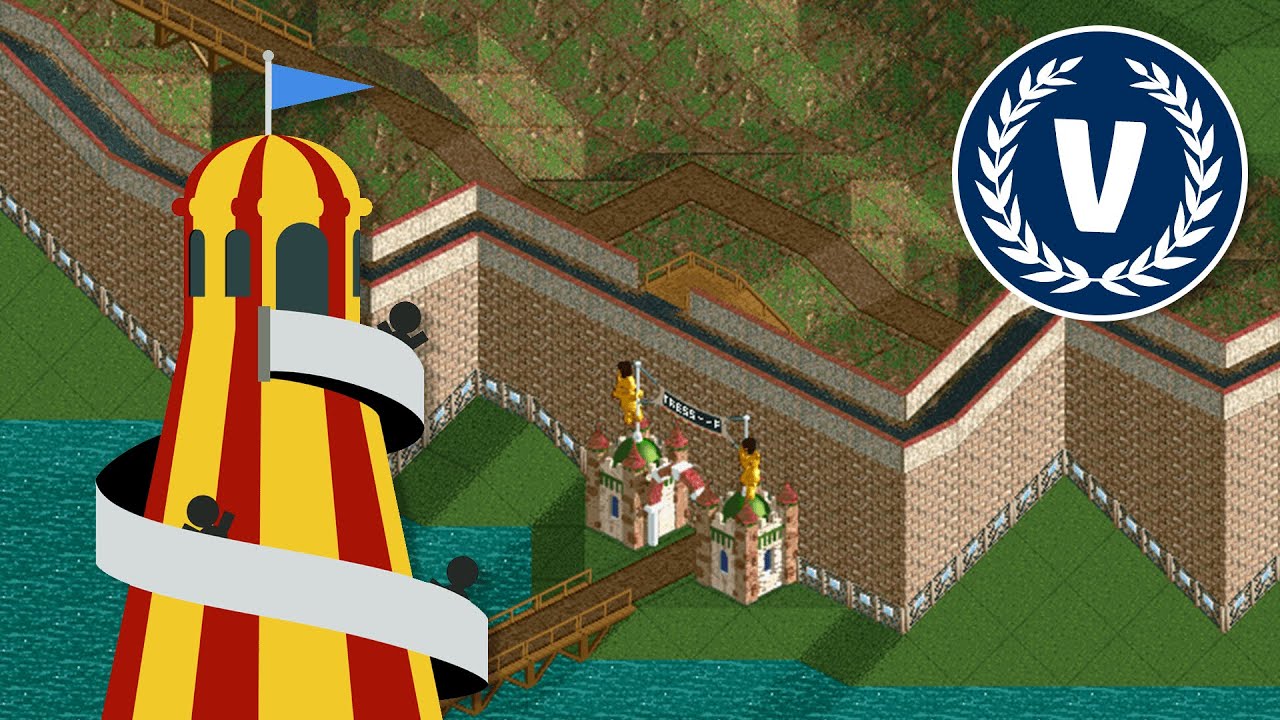 Een groot kasteel! - Rollercoaster Tycoon - Fun Fortress - VakoGames ...