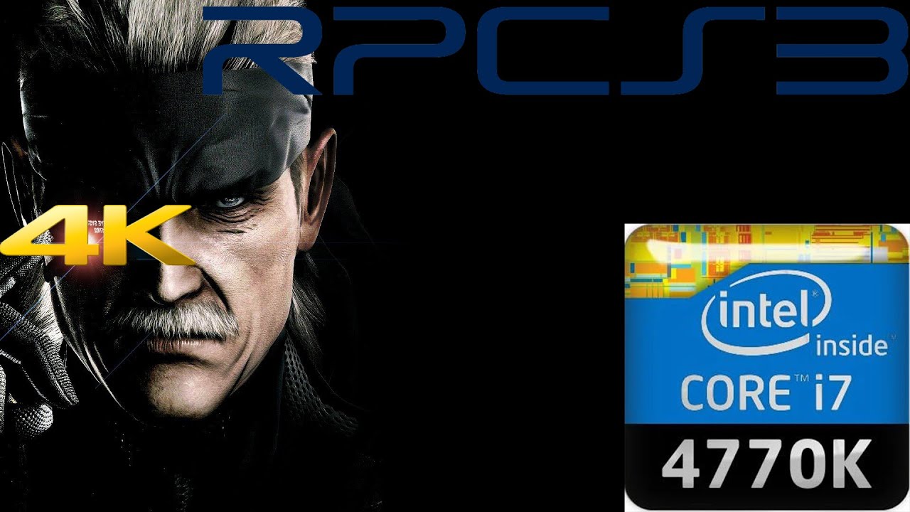 RPCS3 Custom MGS4 4k Performance test on i7 4770k - YouTube