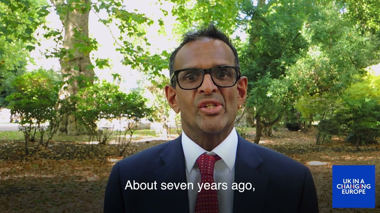 Anand Menon announces phase III of UK in a Changing Europe - YouTube