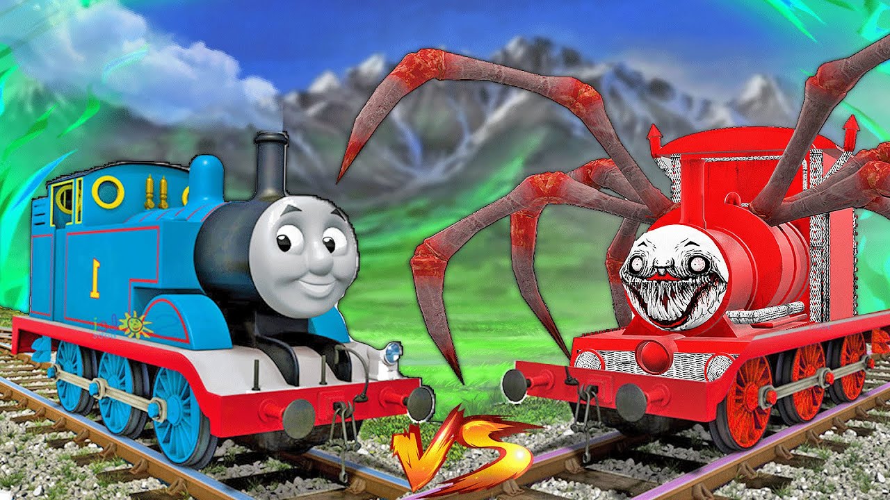 EVIL vs GOOD TRAIN BATTLE! Thomas the TANK ENGENE & Choo choo CHARLES ...