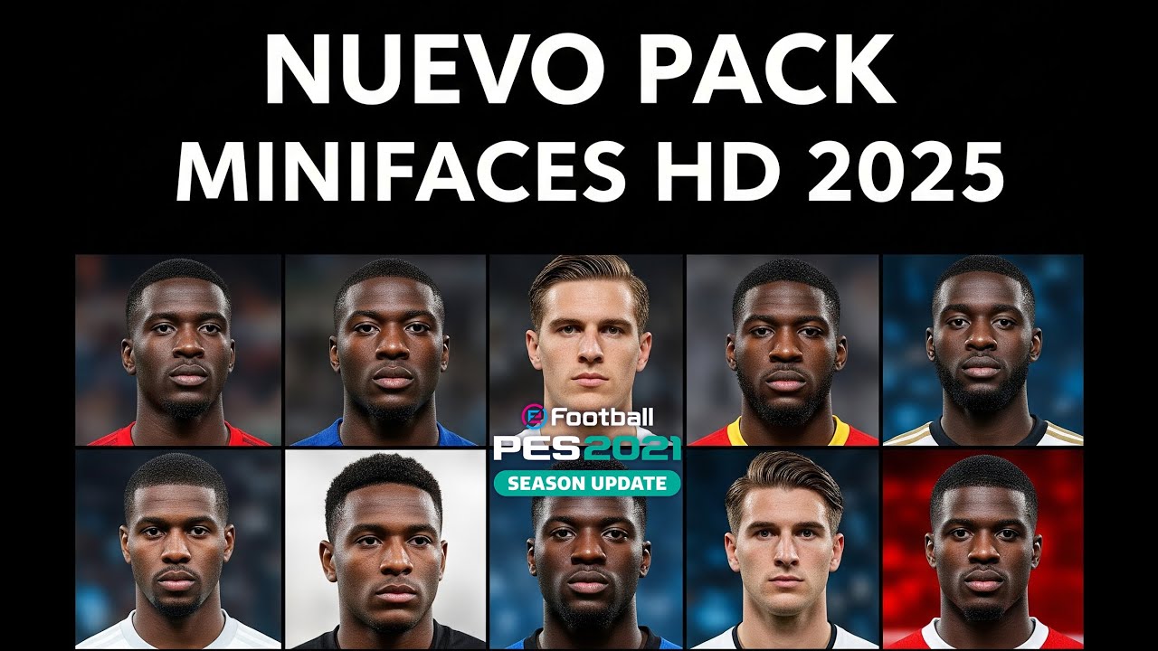 NUEVO PACK MINIFACES HD 2025 - PES 2021 PC - YouTube
