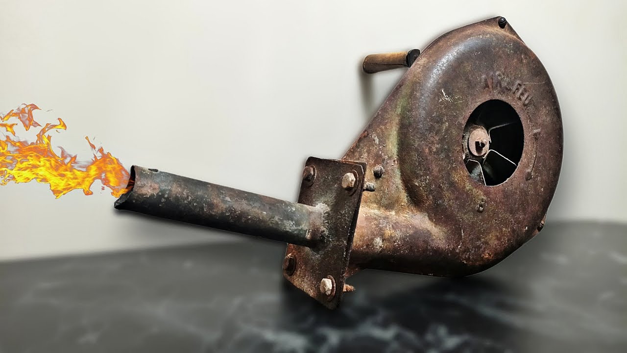 Old Rusty Blacksmith Forge Blower Restoration - Restoration Videos ...