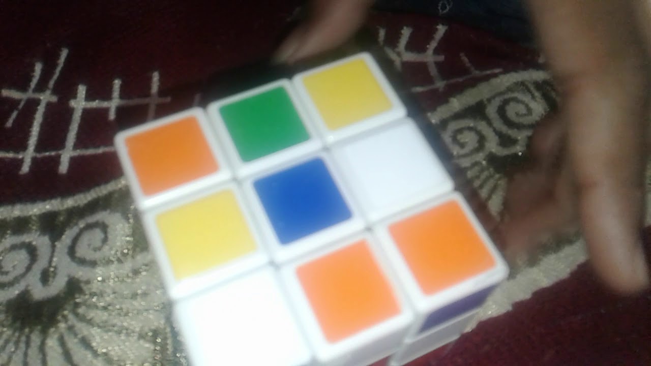 How to solve 1 sided cube in 1 minute 25 second - YouTube